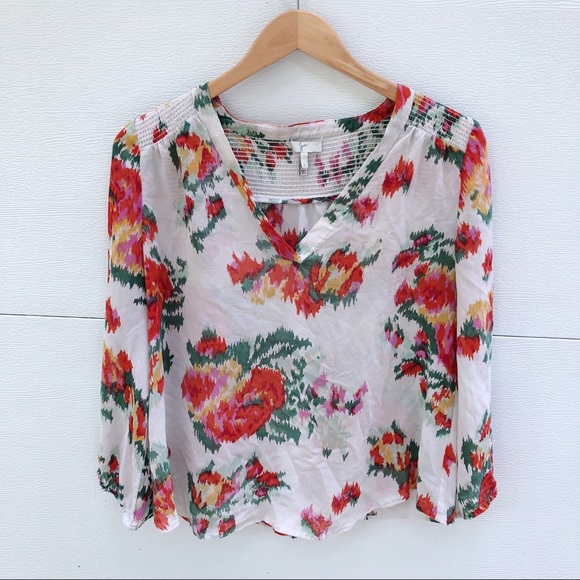 Joie | Tops | Joie Silk Floral Blouse | Poshmark